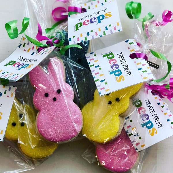 Treats for My PEEPS Tag, Peeps Easter Tags Printable, Easter Peeps Gift ...