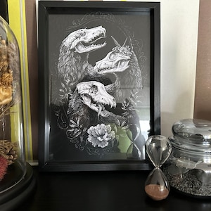 Celestial Raven Bird Wings Illustration Art Painting Print, Astrology ...