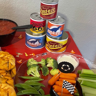 Rusteze Cars Racing Labels Motor Oil Tin Can Party Themed Prints Set of ...