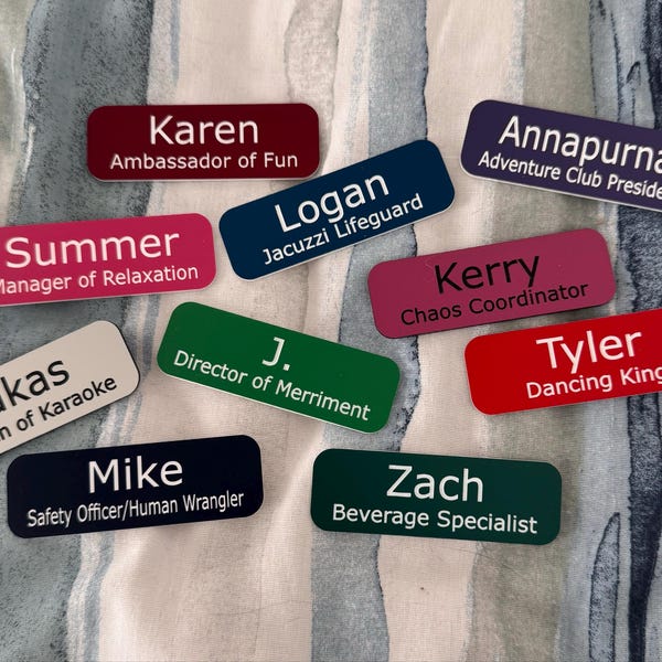 Custom Name Tags for Work, Custom Name Tags, Engraved Name Tag ...