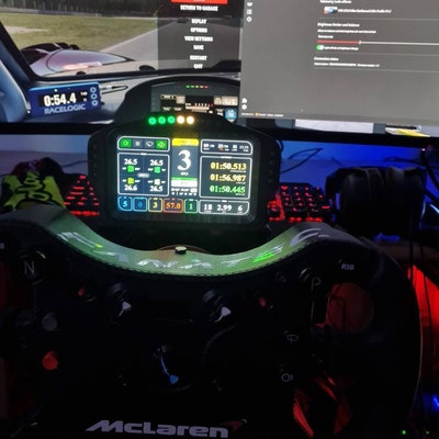 Sim Racing Dashboard Touchscreen Display Leds RPM Simhub, PSR GT 5.0 ...