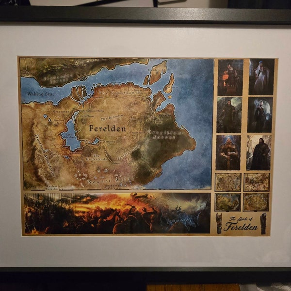 Dragon Age Origins, Fereldan Map, High Quality, A3, A2 or A1 Prints ...