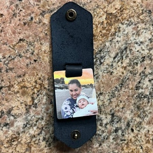 Man Accessory Leather Keychain With Photo Unique Photo Gift - Etsy