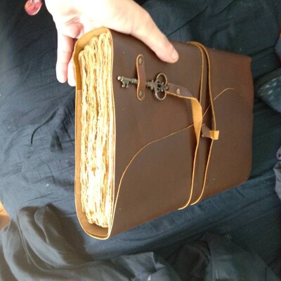 Handmade Scroll Travel Leather Journal, 9x6 Travel Diary Notebook ...