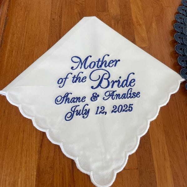 Mother Handkerchief - Custom Handkerchief - Wedding Tradition - for ...
