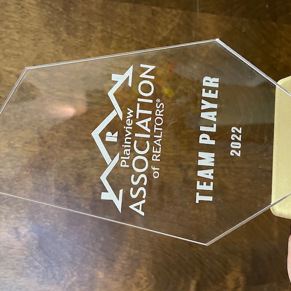 LED Acrylic Trophy | Custom LED Award | Custom LED Plaque Award ...