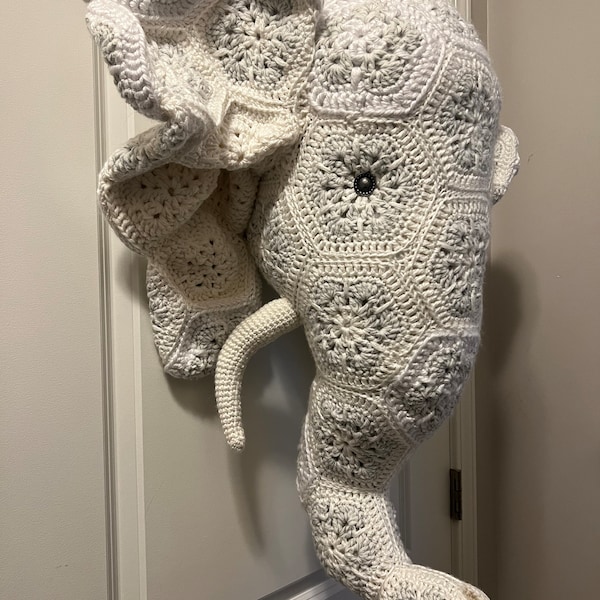 Crochet Nelson the Elephant Head PDF Pattern: African Flower Faux ...