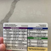 Laboratory Values Badge Card Reference Horizontal for Nurse Medic EMT ...