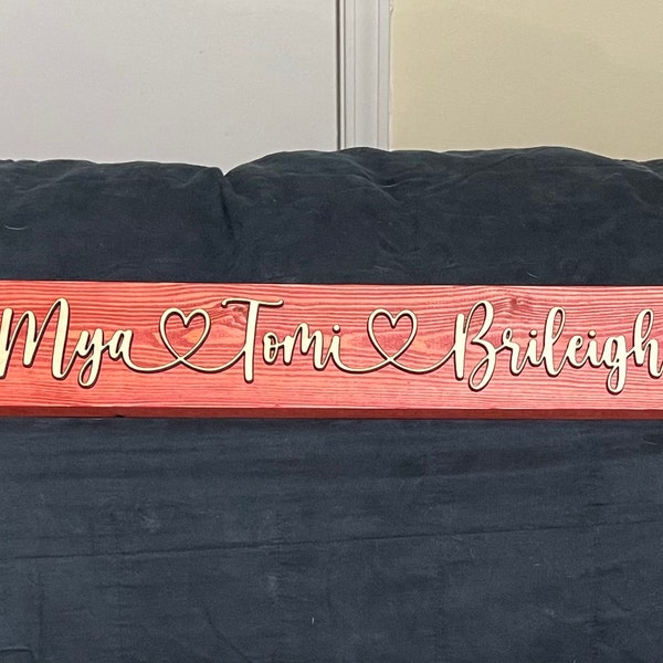 3D Wedding Sign, Name Sign Bridal Shower Gift, Boyfriend Gift ...