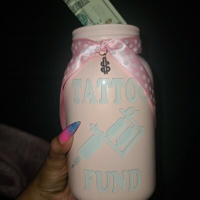 Tattoo Fund Painted Mason Jar Tattoo Fund Tattoo Fund Bank - Etsy