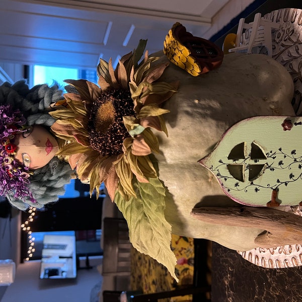 Elf Cloth Art Doll Bust, Soft Sculpture Home Decor Figurine - Etsy