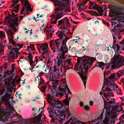 Easter Snap Clip SVG, Bunny Snapclip Template, Bow Center Bow Template ...