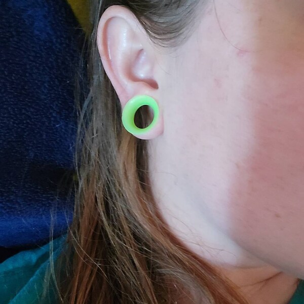 14pcs Soft Silicone Tunnels/3d Rainbow Ear Gauge/double Flared Tunnels ...