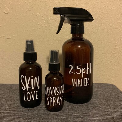 Custom Spray Bottle Labels, 2 Oz, 4 Oz, 8 Oz Spray Bottle Labels ...