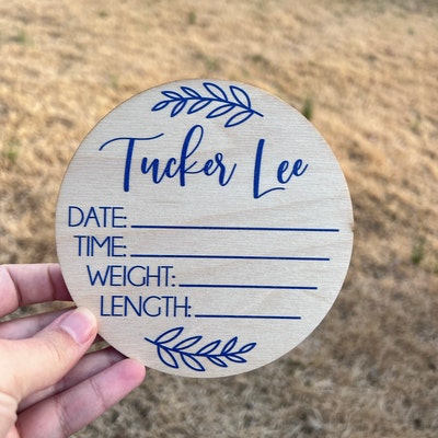 New Baby Name Sign, Birth Announcement Sign, Hospital Photo Prop, Birth ...