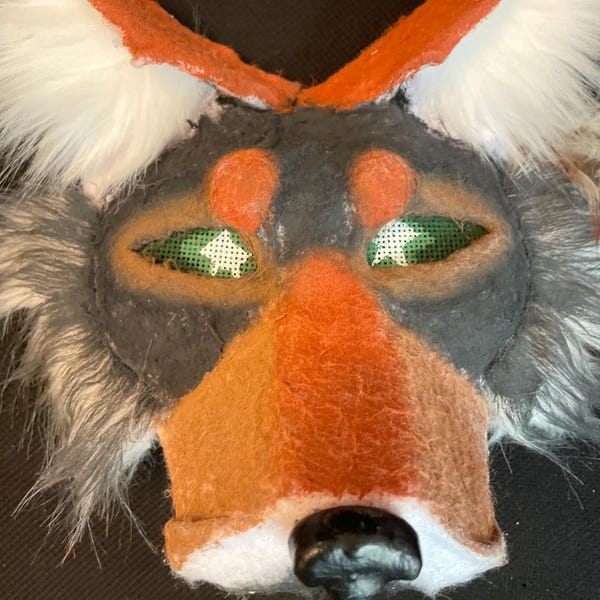 DIY Therian Cat Mask Kit: Felted White Base, Faux Fur, Fangs - Etsy