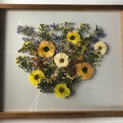 11x14 Custom Floral Shadow Box Wedding Flower Shadow Box - Etsy