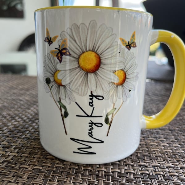 Daisy Mug, Daisy Gifts, Daisy Flower Cup, Daisy Flower Coffee Mug ...