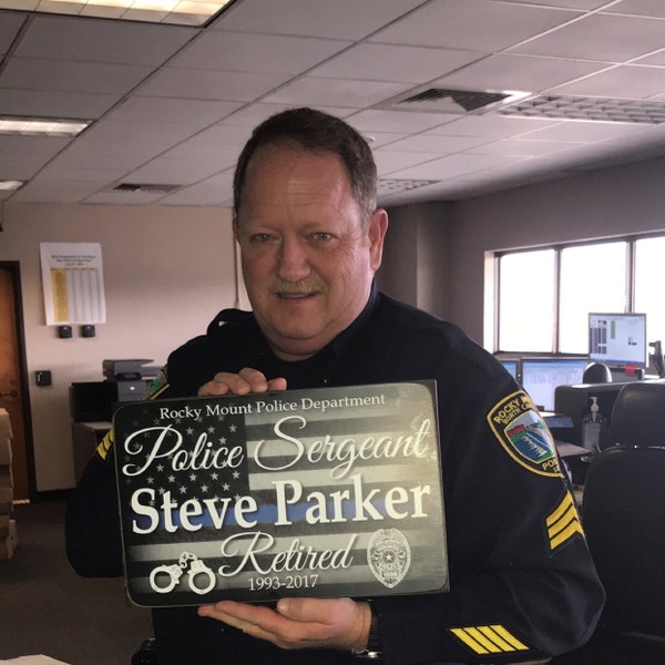 Police Officer Retirement Sign, Police Retired Sign, Police Gift ...