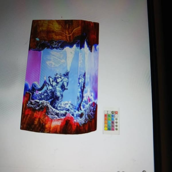 Shark Vs Kraken Fight Diorama Megalodon Hunting Ocean Theme Epoxy Lamp ...