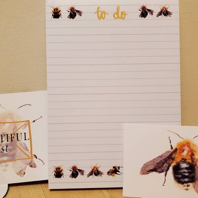 Bumble Bee A6 'to Do' Notepad, Blank Notepad, Christmas Gift, A6 ...