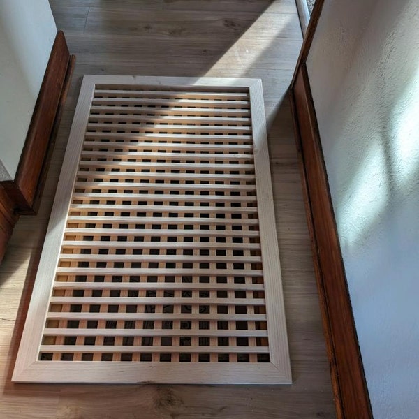 Custom Made to Your Size Large TRIMMED WOOD Floor Grate Wall Register ...
