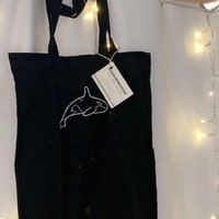 Killer Whale, Orca Embroidered Black Jumper - Etsy UK