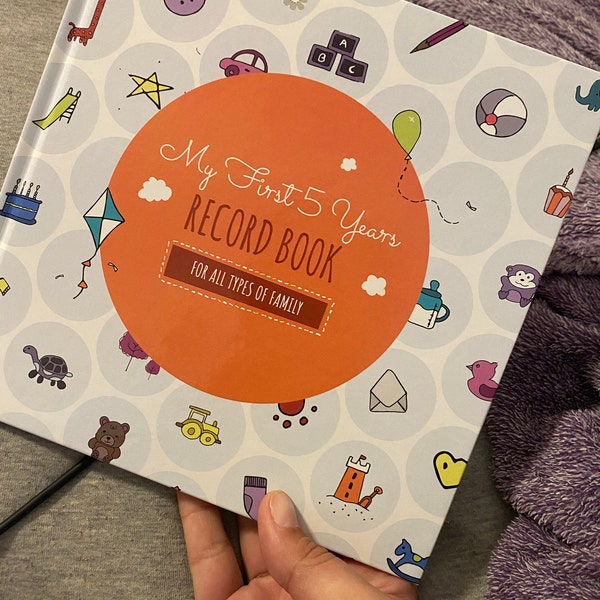 New Baby Book Gift Box Set, New Baby Hamper Includes Baby Record Book ...