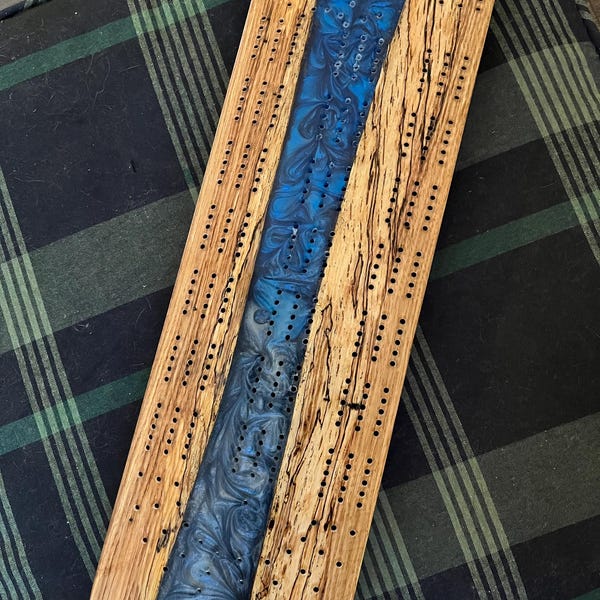 Epoxy Resin Ocean Theme Walnut Cribbage Board - Etsy