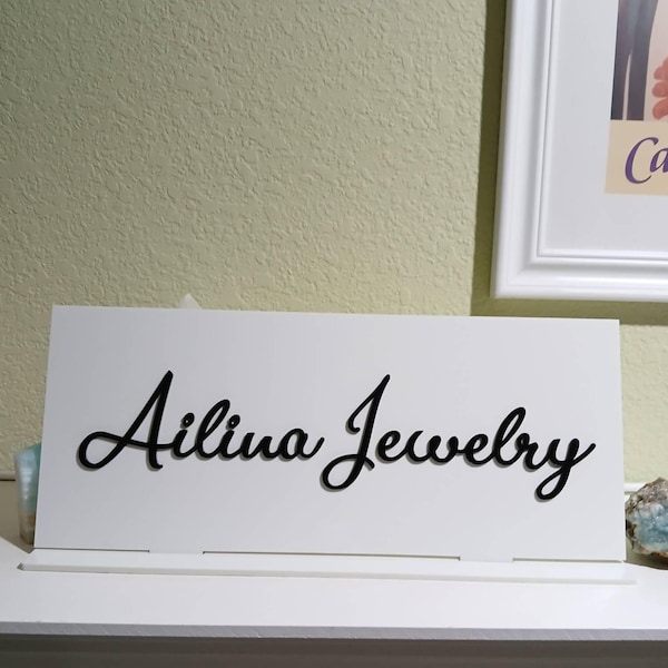 Business Table Sign, Acrylic Table Sign, Small Business Sign, Custom ...