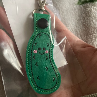 Pickle Keychain, Pickle Key Chain, Pickle Keyfob, Pickle Snap Tab ...