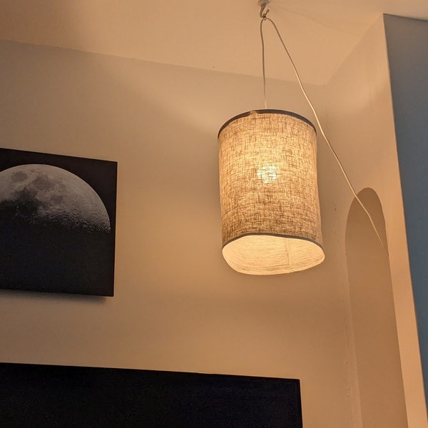 Linen Pendant Lamp Shade LUCIA / Sheer Linen Lampshade / Ambient ...