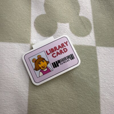 MINI Little Sister Library Card Book Club Sticker L Bookworm Sticker ...