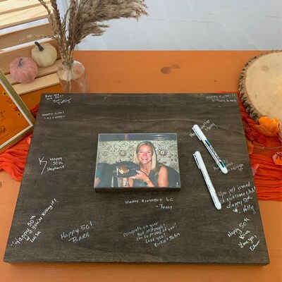 WOOD Guest Board Wedding Decor Wood Photo Guest Book Sign Alternative ...