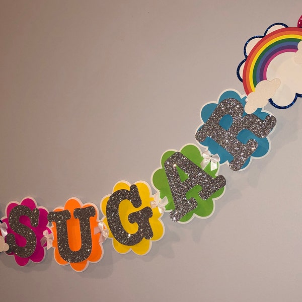 Rainbow Birthday Banner - Rainbow Birthday Decorations- Rainbow Themed ...