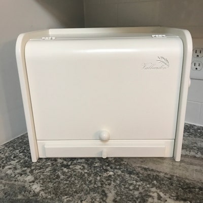 Ash Bread Box With a Cutting Board and Knife Holder, Crumbs Tray ...