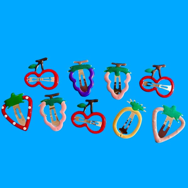 Apples Set Glitter and Pastel Cute 6 Pcs Hair 80s Style Weird Wacky ...