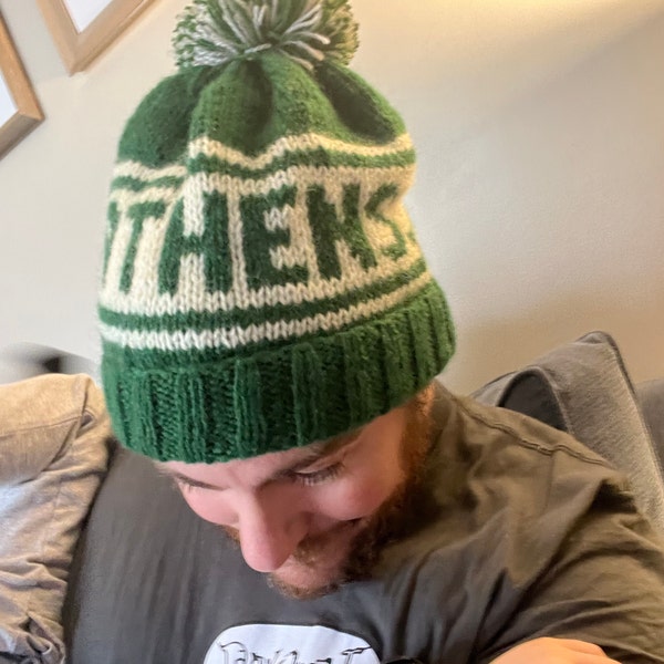 Personalized Hat, Custom Knit Hat, Personalized Knit Beanie, Giant ...