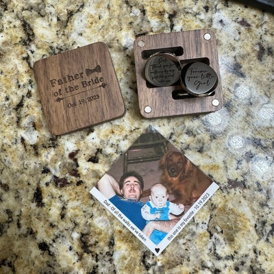 Custom Photo Tie Patch Father of the Bride Groom Gift Neck Ties for ...