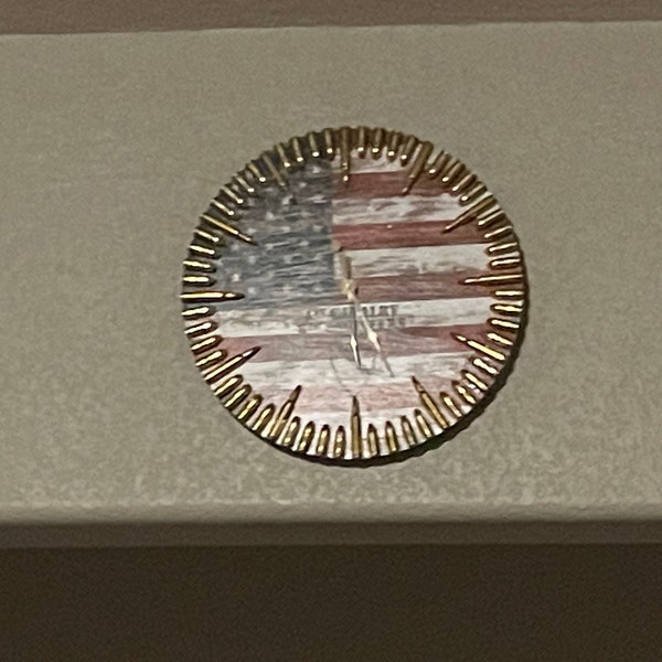 Original Patriotic Flag & Bullet Clock. the Ultimate Veteran Gift and ...