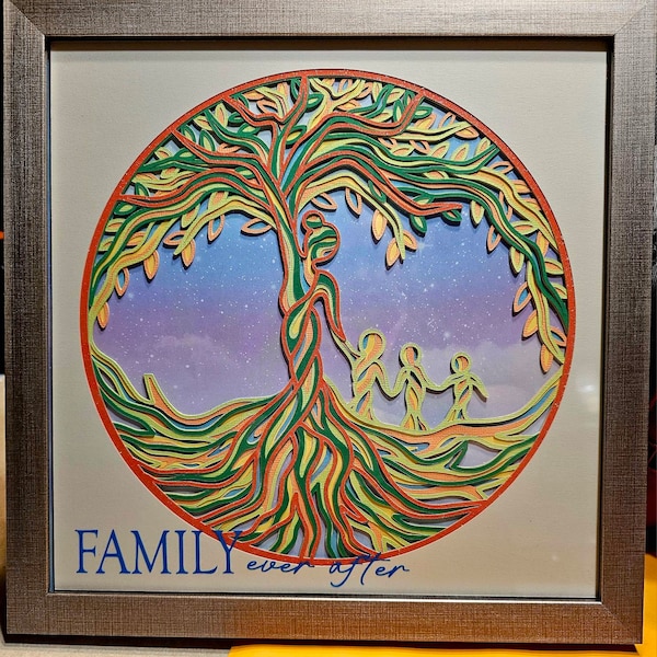 Mom of Three 3D Mandala SVG/ Mother Tree of Life Mandala/ Multilayer ...