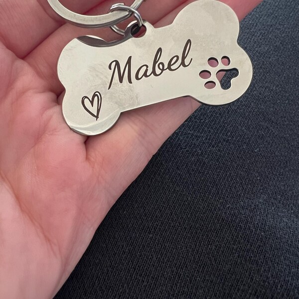 Cute Dog Tag Personalized for Dog, Custom Bone Dog Tags, Dog Name Tags ...