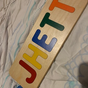 Wooden Name Puzzle for Three Names Custom Personalized | Etsy