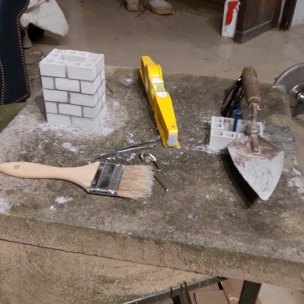 Miniature Cinder Block Mold, 1:24 Scale, Silicone Rubber. A Perfect ...