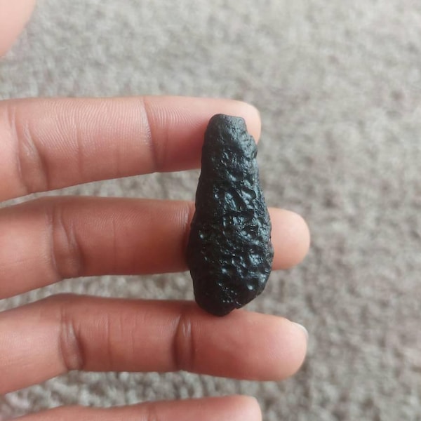 Indochinite Tektite Specimen, Raw Black Indochinite - Etsy