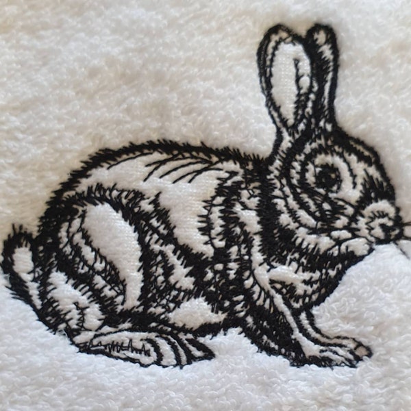 Rabbit Machine Embroidery Design Tested - Etsy