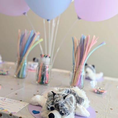 10 Pack Make Your Own Husky Dog Party Kit White T-shirts10husky Dog ...