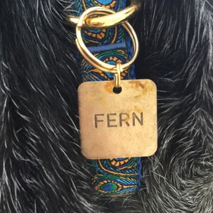 Dog Tag, Square Dog Tag, Brass Dog Tag, Pet ID Tags, Personalized Dog ...