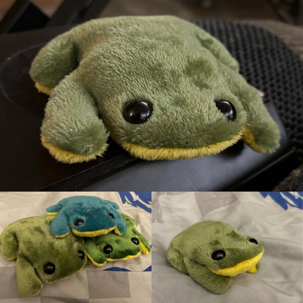 Choose Your Color Combo Frog Plush// Pocket Frog Plushie// Bean Bag ...