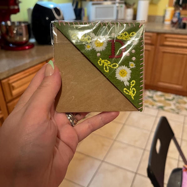 Personalized Hand Embroidered Corner Bookmarks, Felt Triangle Page ...